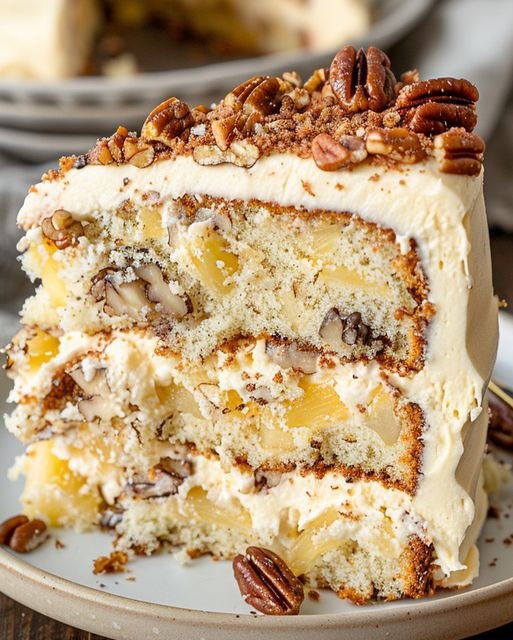 Elegant Southern Pineapple Pecan Cake – Grandma Recipes